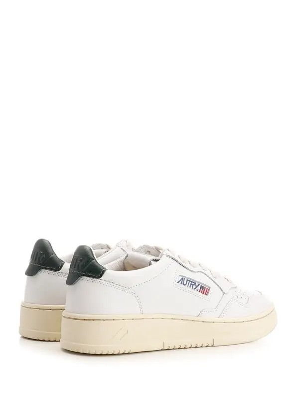 AUTRY Round Toe Lace-up Sneakers - White