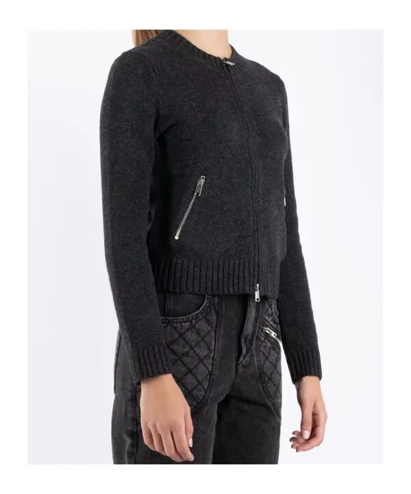 Isabel Marant Étoile Long-sleeved Knitted Zip-up Cardigan