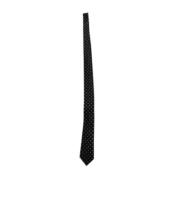 TOM FORD Polka Dot Pattern Neck Tie - Black