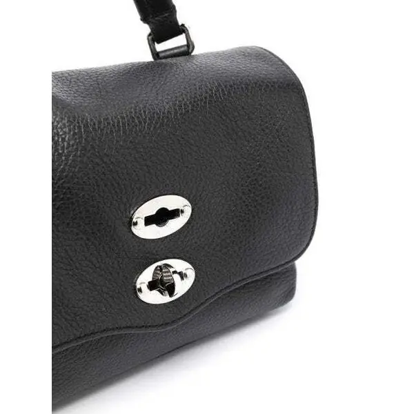 ZANELLATO Postina Baby Hammered Shoulder Bag - Black