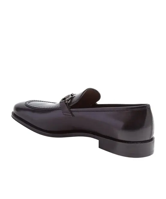 FERRAGAMO Gancini Ornament Loafers - Black