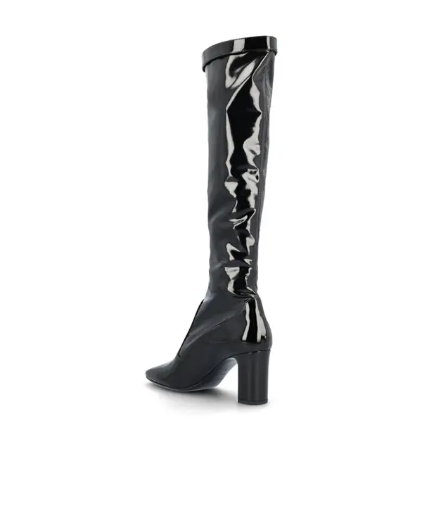 Saint Laurent Square Toe Knee High Boots