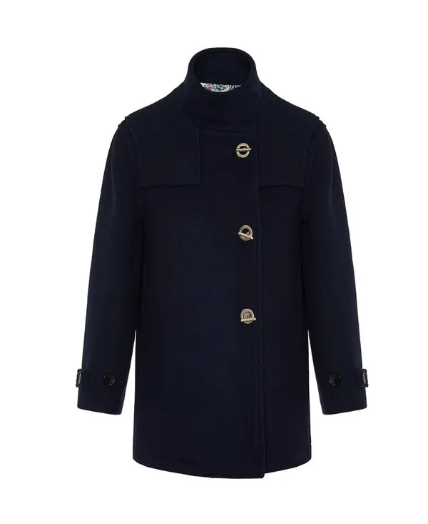 Etro Dark Blue Logo Coat