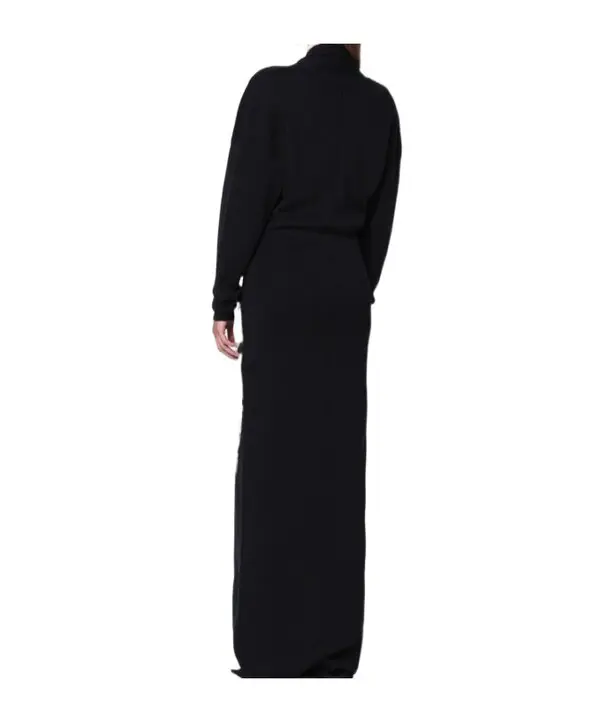 ENTIRE STUDIOS Long Dress With Wide Neckline - Black
