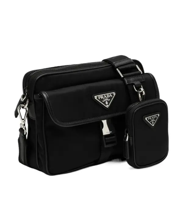 Prada Logo Crossbody Bag - Black