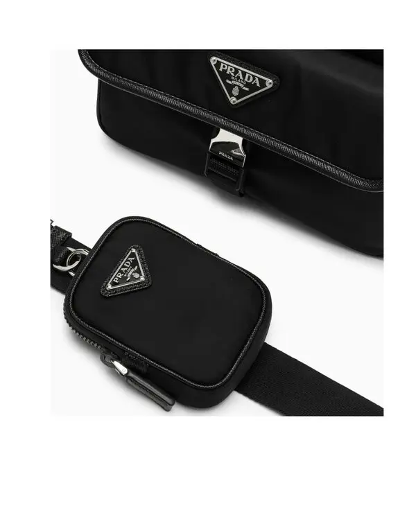 Prada Logo Crossbody Bag - Black