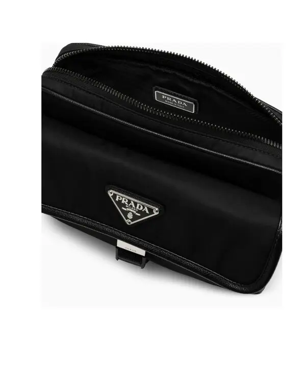 Prada Logo Crossbody Bag - Black