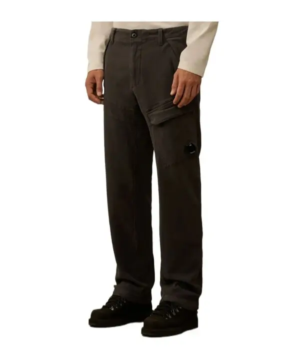 C.P. COMPANY Cargo Pocket Trousers - Black