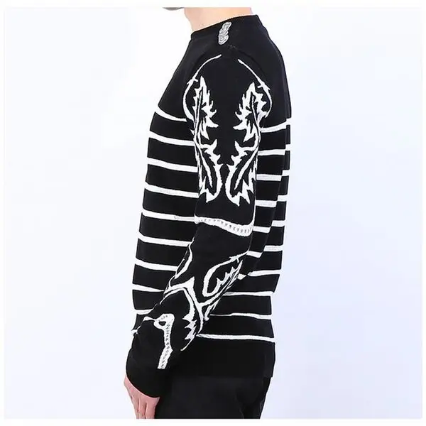 Balmain Long Sleeve Sweater With Graphic Detail