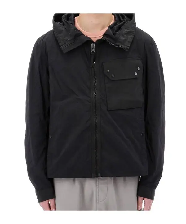 TEN C Long Sleeve Zip Up Hooded Jacket
