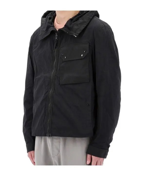 TEN C Long Sleeve Zip Up Hooded Jacket