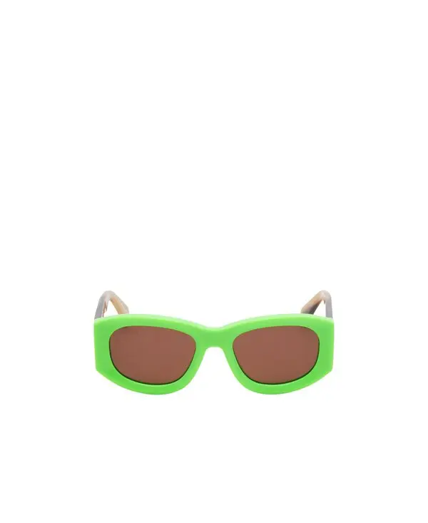 Off-White Joan Irregular Frame Sunglasses - Green