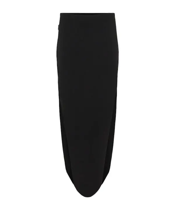 JEAN PAUL GAULTIER Asymmetrical Rounded Hem Nylon Skirt