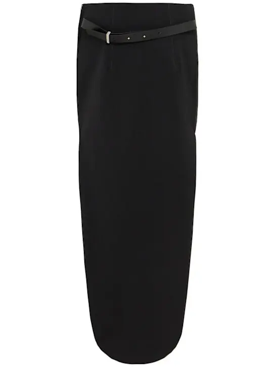 JEAN PAUL GAULTIER Asymmetrical Rounded Hem Nylon Skirt