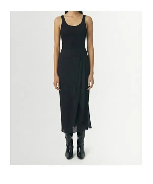 JEAN PAUL GAULTIER Asymmetrical Rounded Hem Nylon Skirt