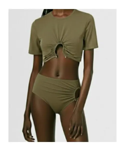 Christopher Esber Crescent Ruched Bikini Bottoms