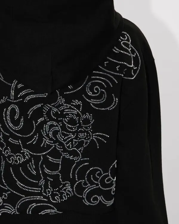Kenzo Star Tiger Embroidered Cropped Hoodie