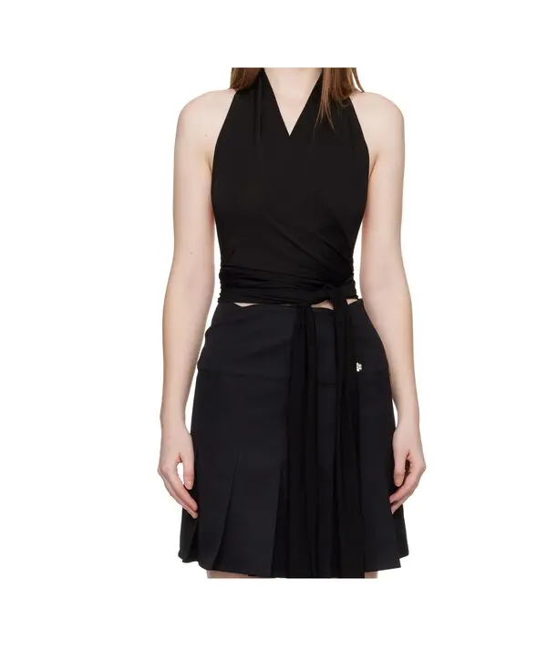 AYA MUSE Aelir V-neck Halter Top With Waist Tie