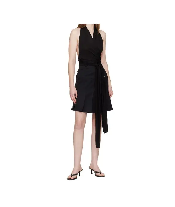 AYA MUSE Aelir V-neck Halter Top With Waist Tie