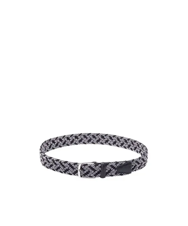 ORTIGNI Positano Buckle Belt - Navy Blue