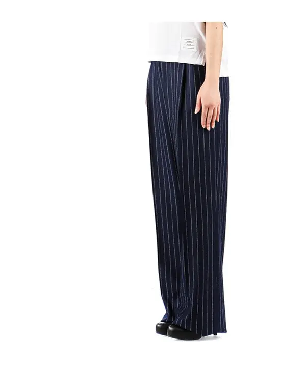 Max Mara Striped Tailored Trousers With Belt Loops