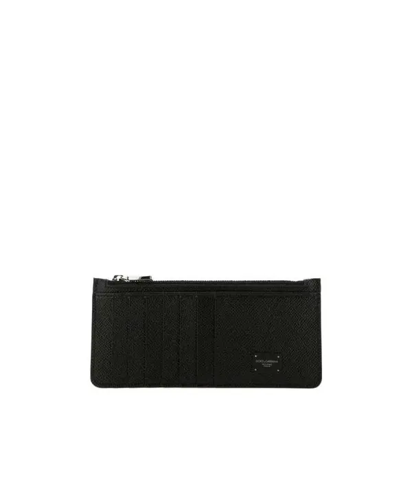 Dolce & Gabbana Dolce Gabbana Zip-up Card Case - Black