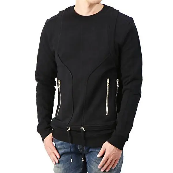 Balmain Long Sleeve Sweatshirt With Ribbed Collar