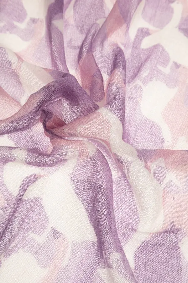 Moschino Animal Print Cashmere Scarf
