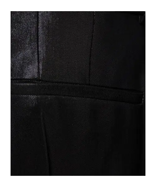 MUGLER Shiny Wool Slouch Pants