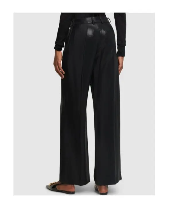 MUGLER Shiny Wool Slouch Pants