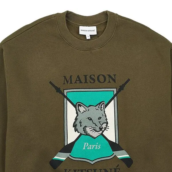 Maison Kitsuné Logo Print Cotton Sweatshirt