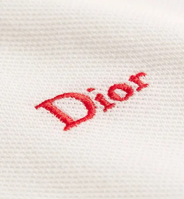 Dior Striped Polo Shirt With Classic Collar