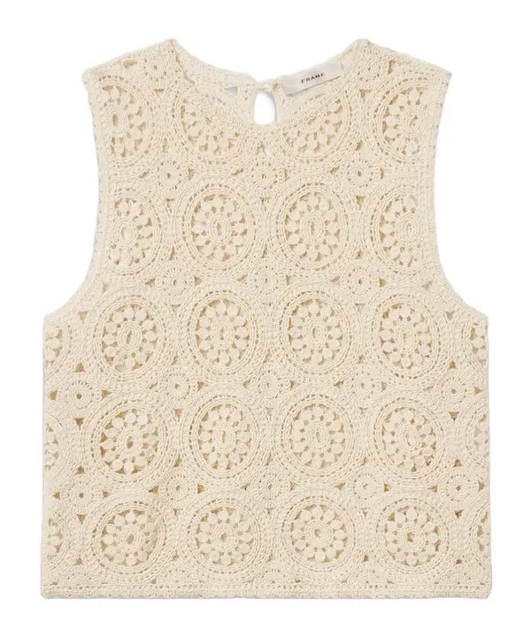 FRAME Crochet Tank - Cream
