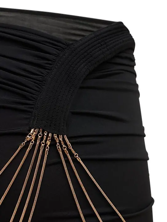 MUGLER Chain Eco Jersey Mini Skirt