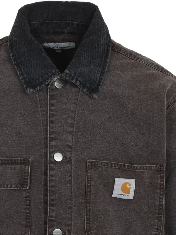 Carhartt Work In Progress Mitch Logo Patch Denim Shirt - Black