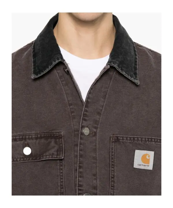 Carhartt Work In Progress Mitch Logo Patch Denim Shirt - Black