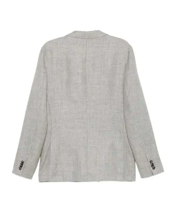 Zegna Notched-lapel Single-breasted Blazer - Grey