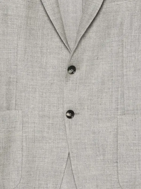 Zegna Notched-lapel Single-breasted Blazer - Grey