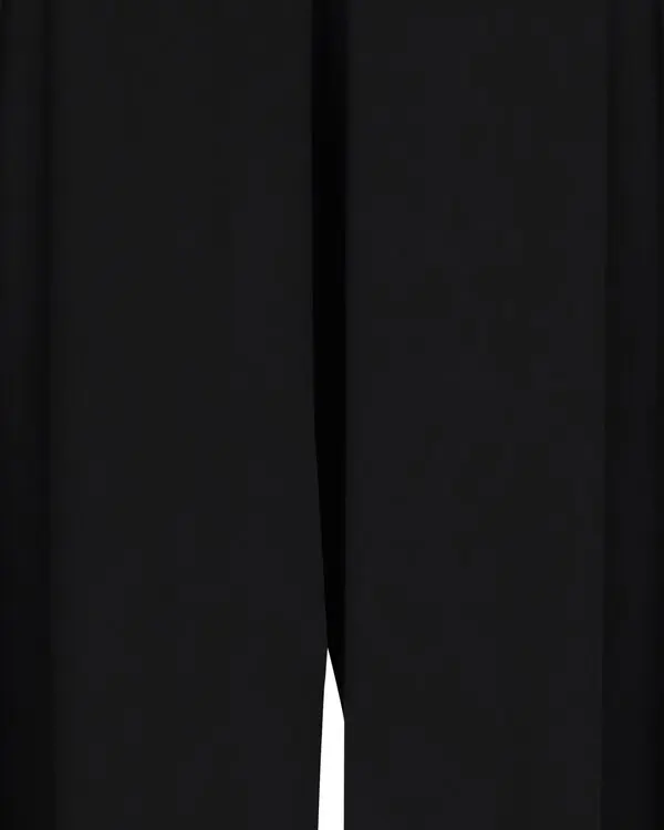Max Mara Pleated Jersey Palazzo Pants - Black