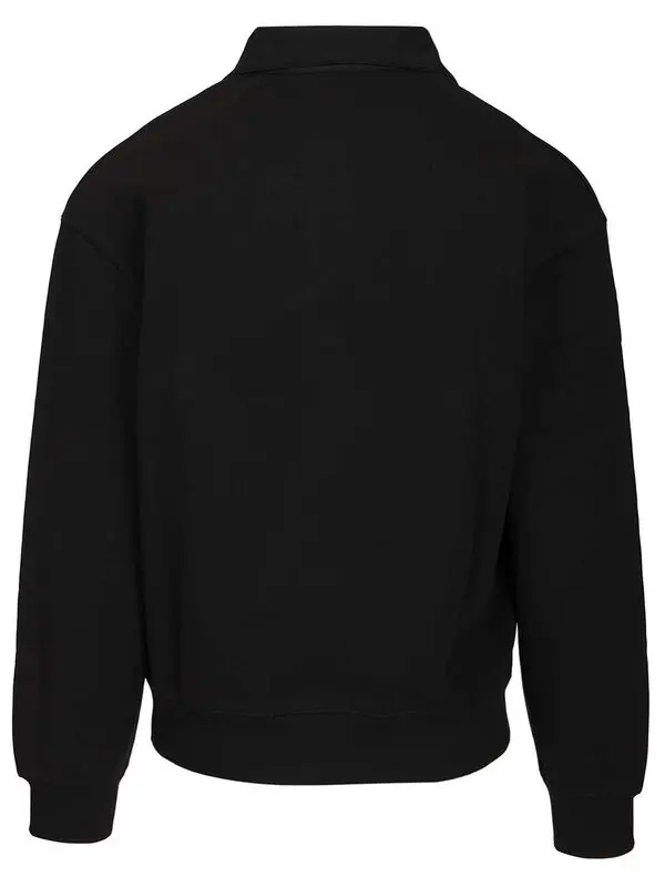 Maison Kitsuné Half Zip Nylon Pocket Sweatshirt