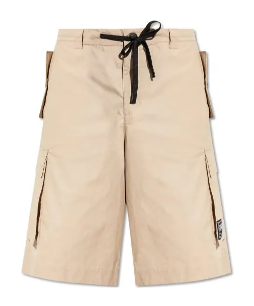Versace Drawstring Cargo Shorts - Beige