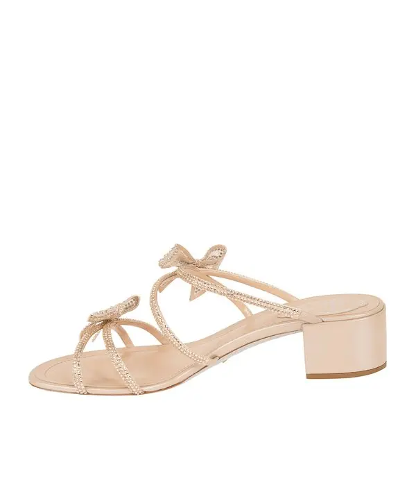 Rene Caovilla Embellished Bow Sandals