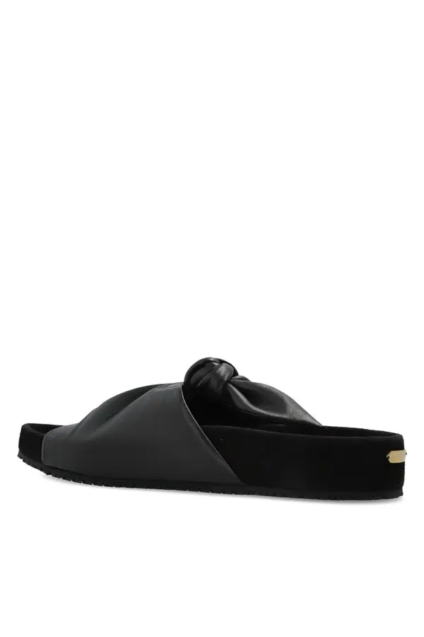 LANVIN Cocoon Knotted Open Toe Slides