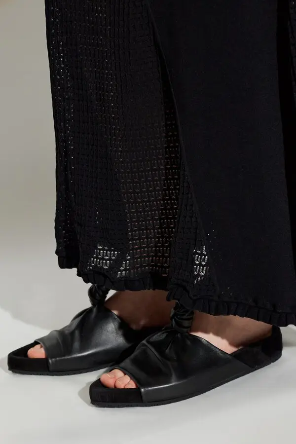 LANVIN Cocoon Knotted Open Toe Slides