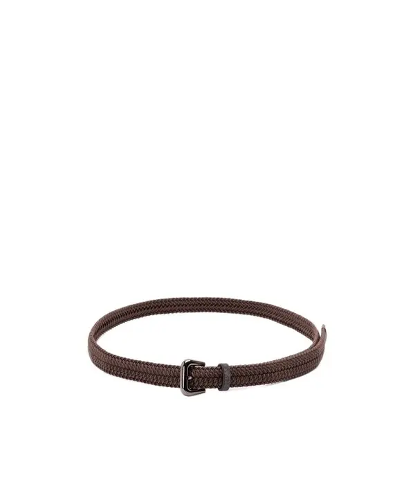 Brunello Cucinelli Braided Belt - Dark Brown