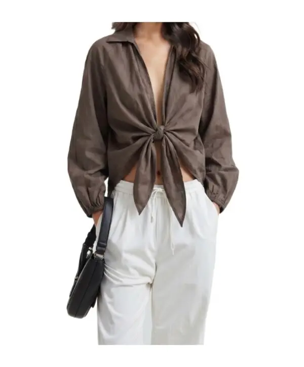 TWINSET Tie-front Wide-leg Top