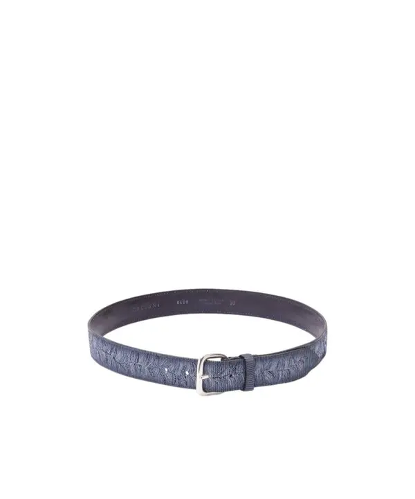 ORTIGNI Blade Palm Leather Belt - Blue