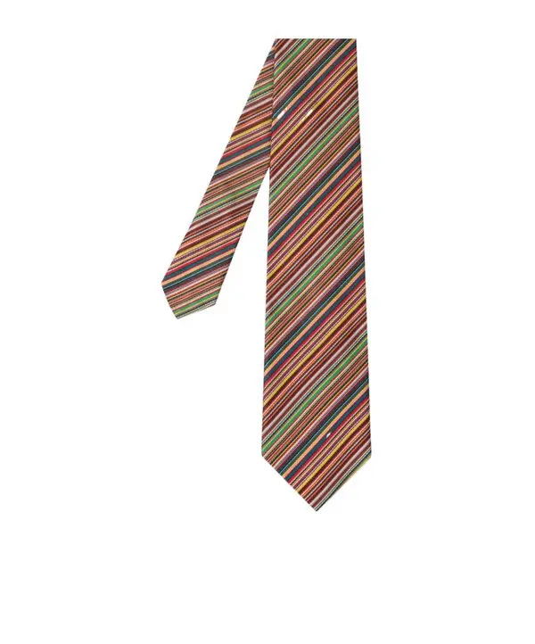 Paul Smith Signature Stripe Printed Neck Tie - Multicolor