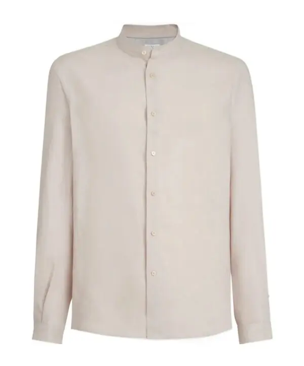 Brunello Cucinelli Band Collar Shirt