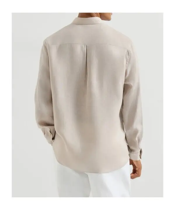 Brunello Cucinelli Band Collar Shirt